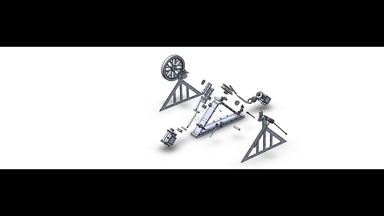 A SIMPLE 2 CYLINDER DIAGONAL STEAM ENGINE SOLIDWORK EXPLODED VIEW # ...