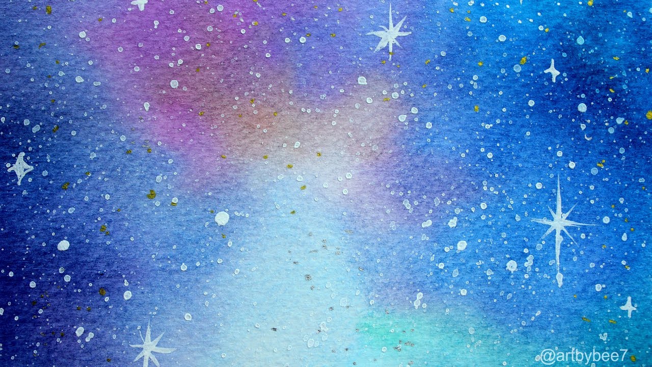Blending Watercolors into a Dreamy Galaxy - YouTube