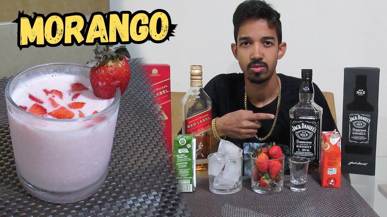 Como Fazer Batida de Morango com Qualquer Bebida 🍓 #drink #whisky #vodka - YouTube