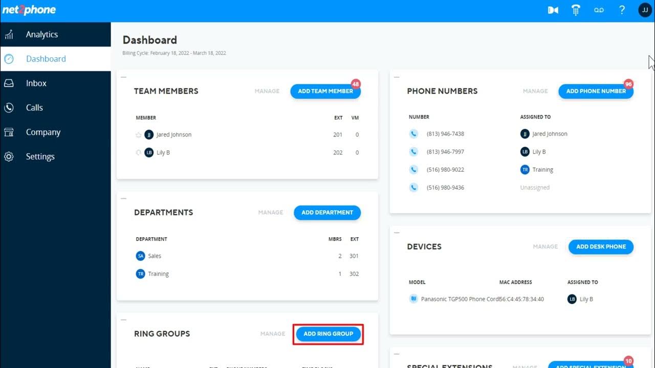 Net2Phone Admin Portal: Dashboard - YouTube