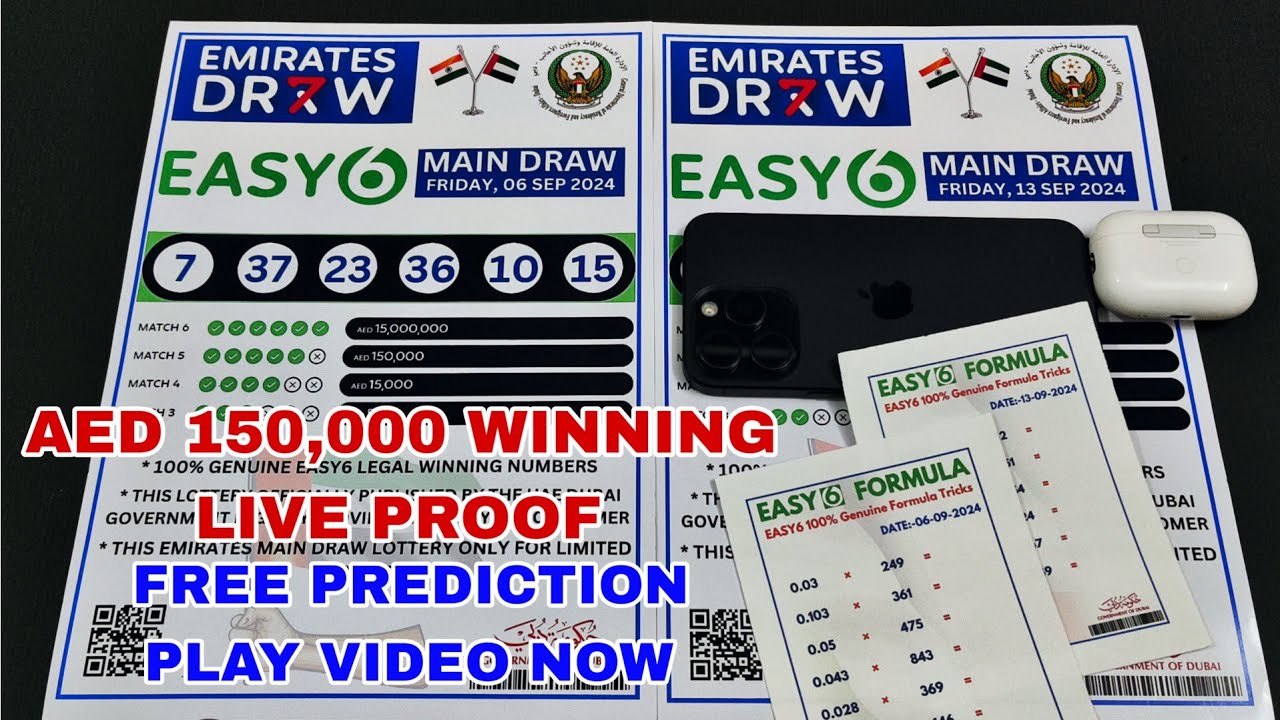 Emirates Draw 13-09-2024 Easy 6 Emirates Draw Prediction Result 100% ...
