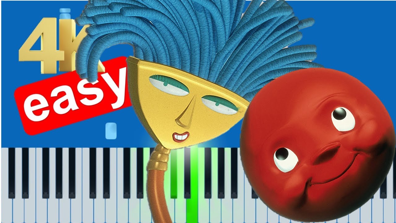 A Little Curious Theme Song (Slow Easy) Beginner Piano Tutorial 4K ...