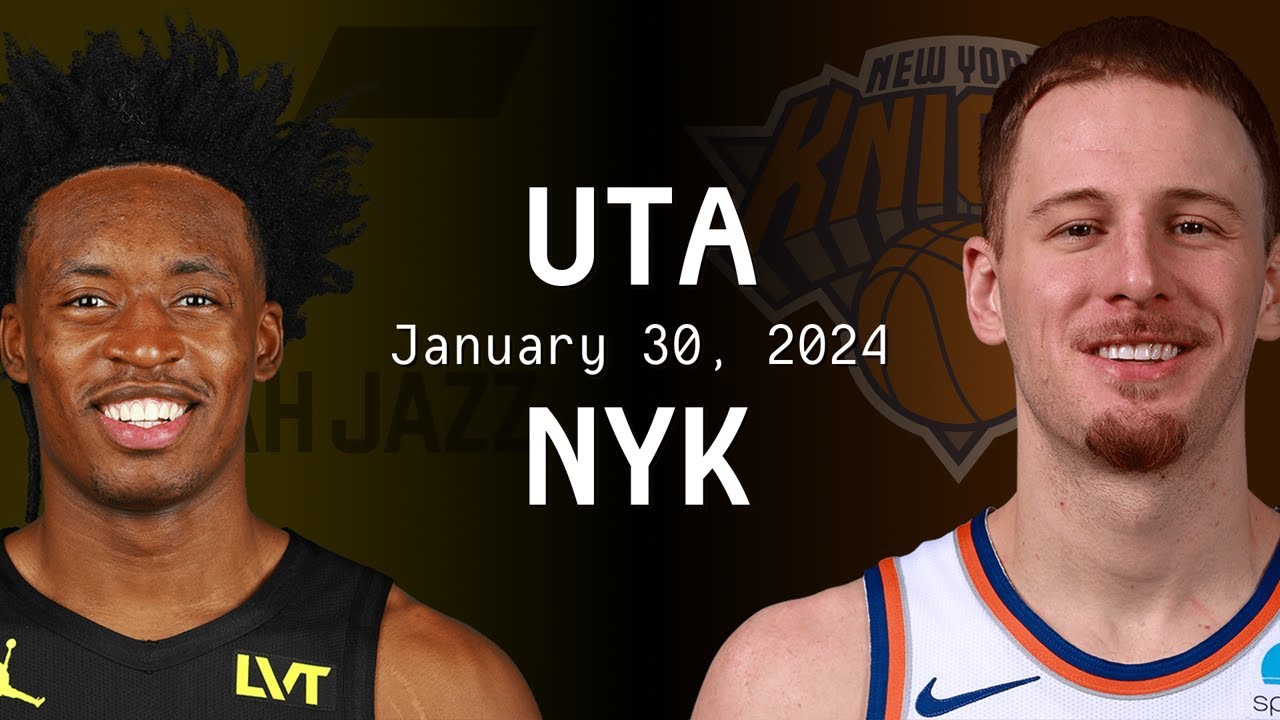 Jazz vs. Knicks Full Game Highlights | Jan. 30, 2024 - YouTube
