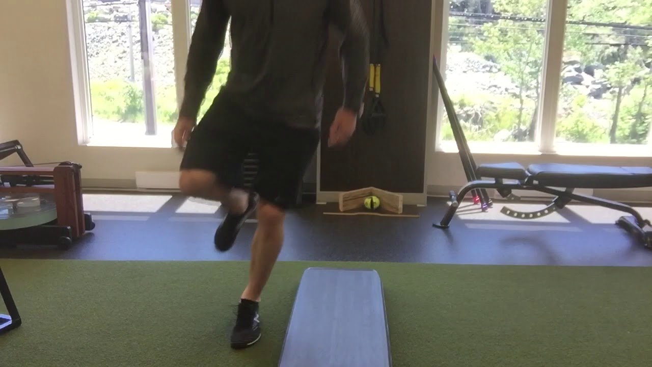 SL Lateral Hop on/off Step (inside foot hops) - YouTube