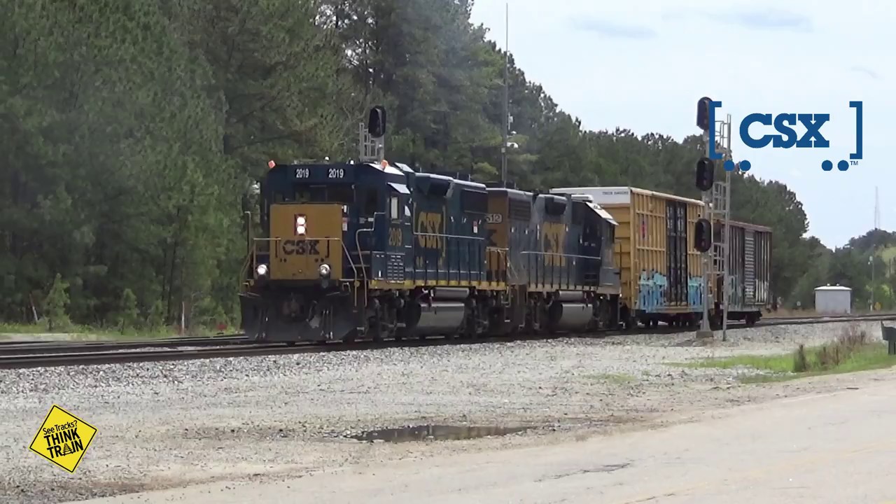 CSX 2019 (EMD GP38-3) leads CS F778 - 22 - YouTube