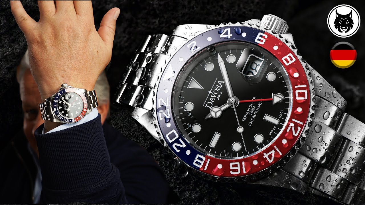 Wer braucht Rolex? Davosa Ternos Ceramic GMT Pepsi Diver - Unboxing ...