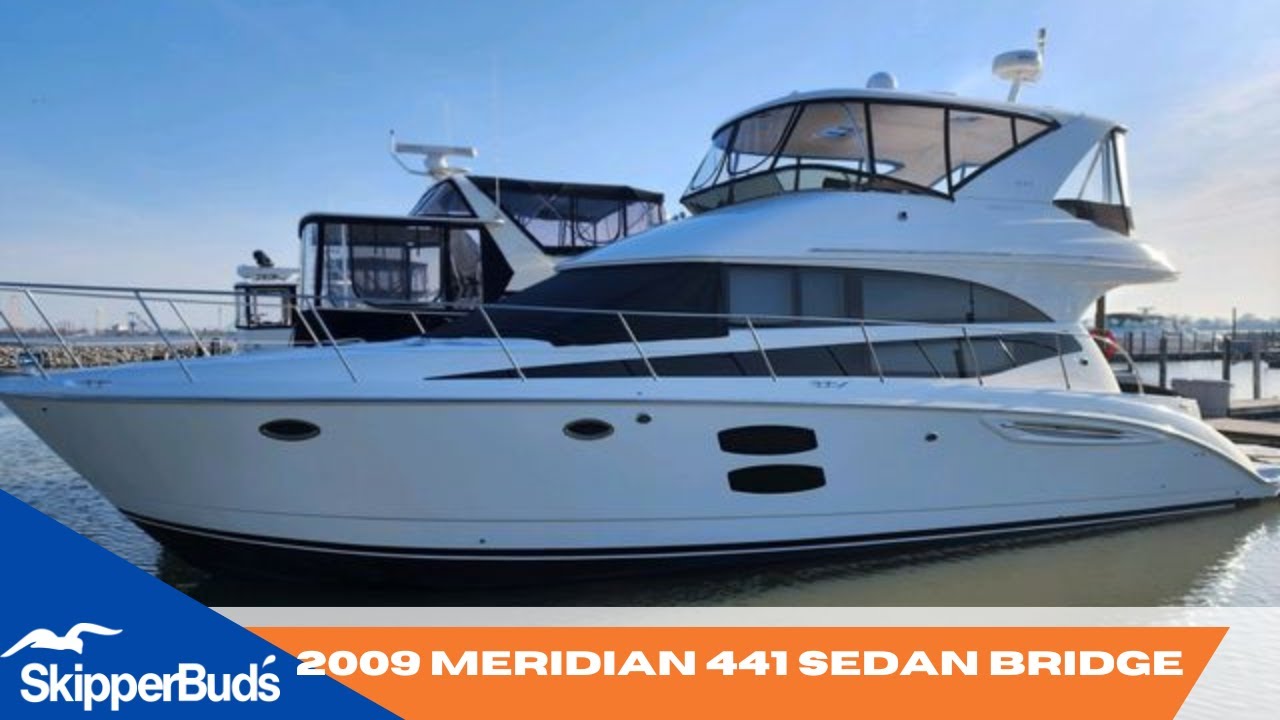 2009 Meridian 441 Sedan Bridge Yacht Tour SkipperBud's - YouTube