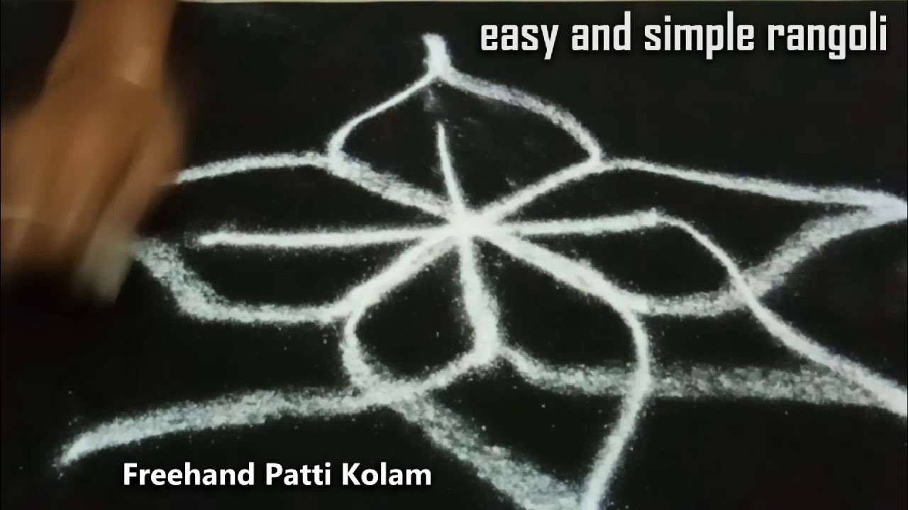 freehand patti kolam designs | freehand rangoli designs | easy freehand ...