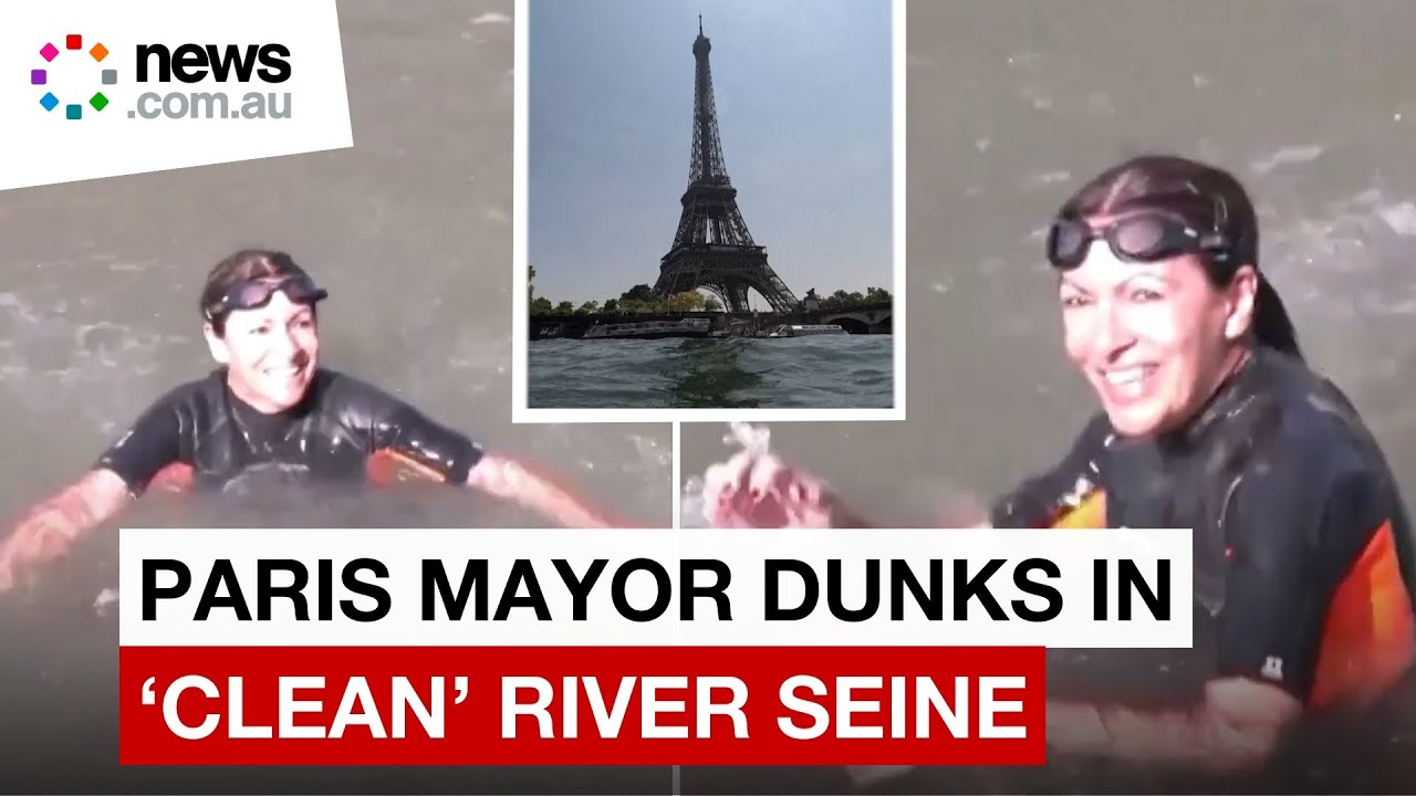 Paris mayor swims in River Seine to prove cleanliness ahead of Olympics ...