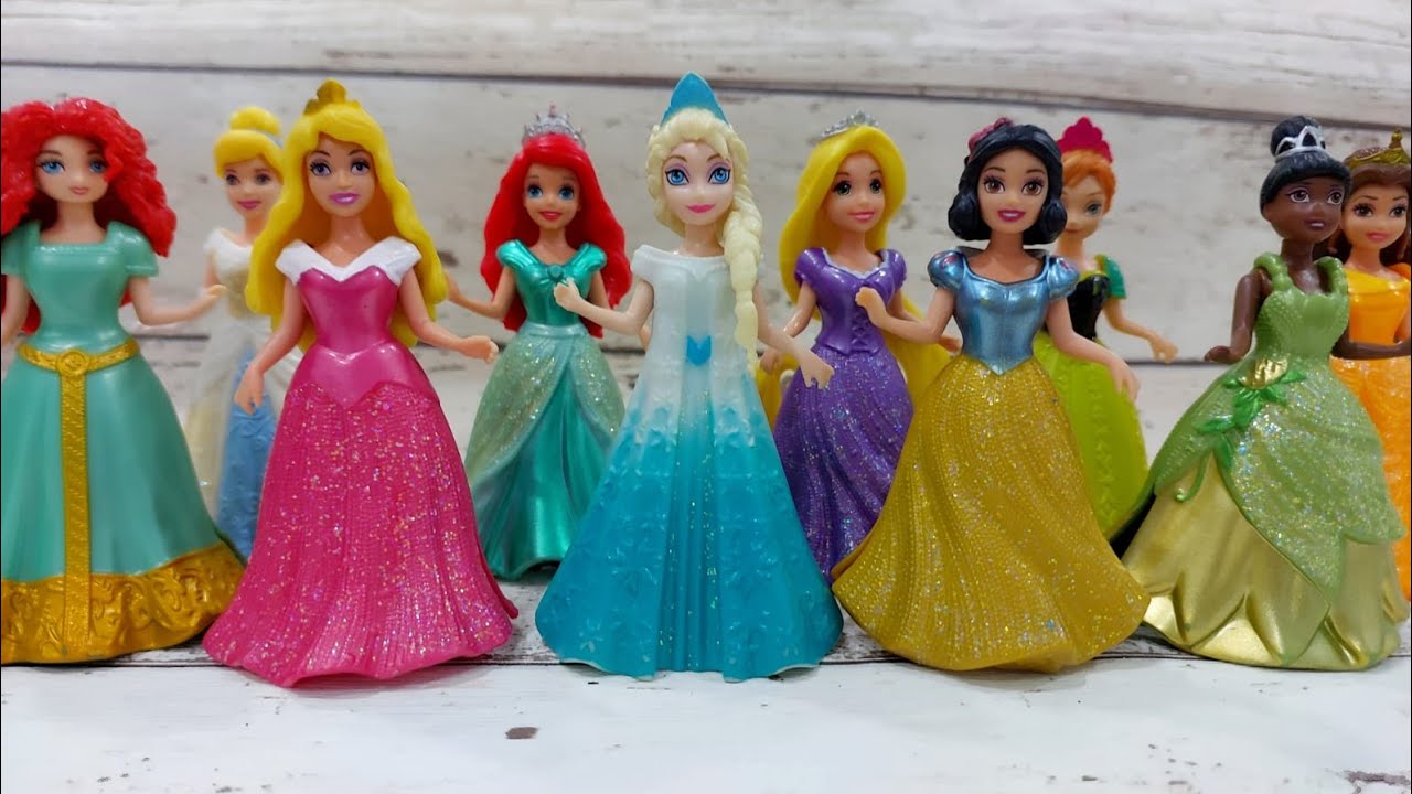ASMR | Unboxing Mattel Disney Princess Spin & Reveal Surprise Dolls ...