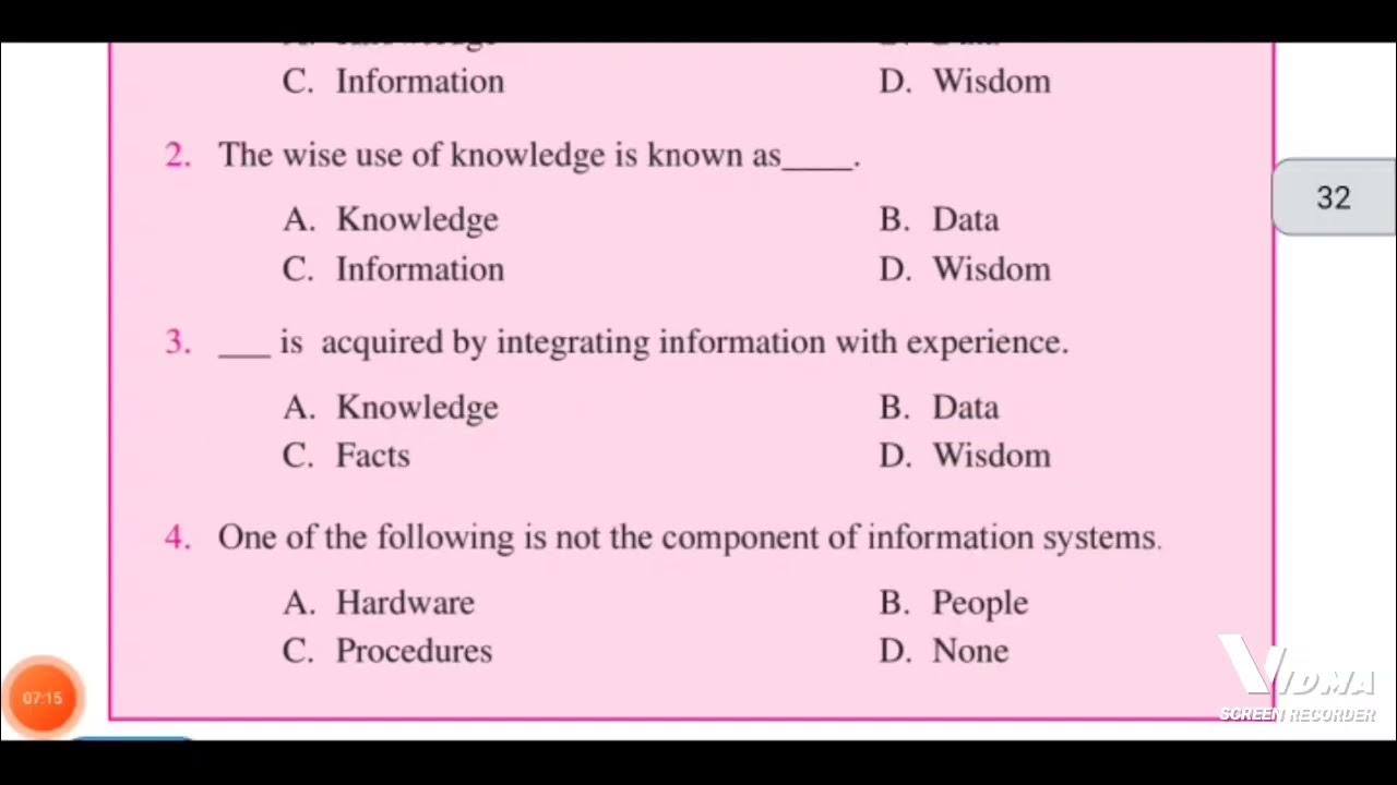 grade 11 it unit 1 review question new curriculum - YouTube