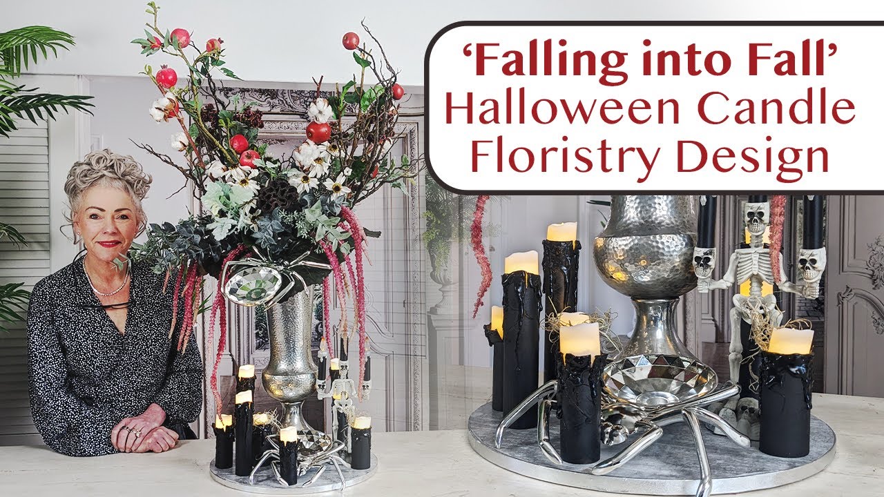 'Falling Gently into Fall' | A Halloween-inspired floral design! - YouTube