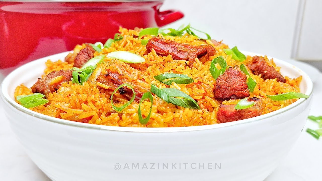 Toolo Beef Jollof || Cured Beef Jollof || Ghana Jollof || Amazin ...