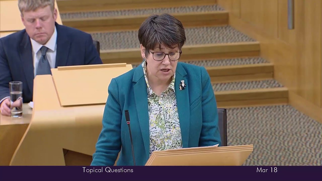 Question from Tess White MSP and subsequent debate, Scottish Parliament ...