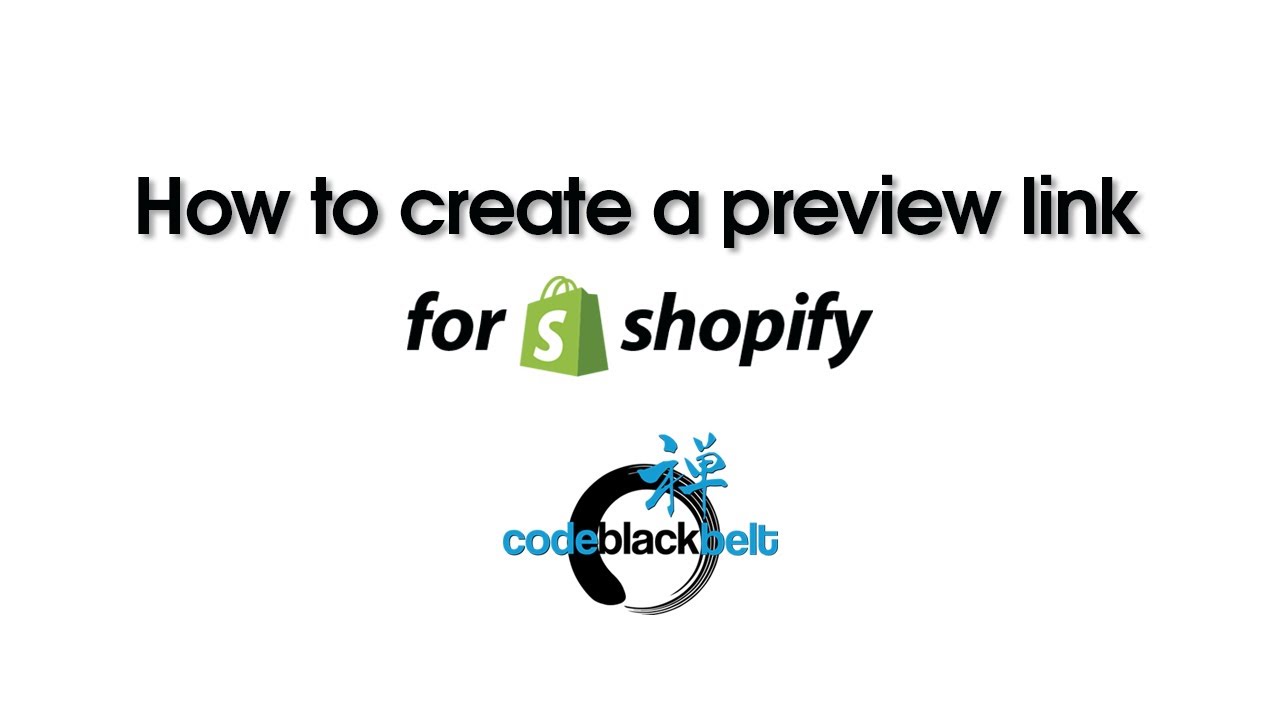 How to create a preview link for Shopify - YouTube