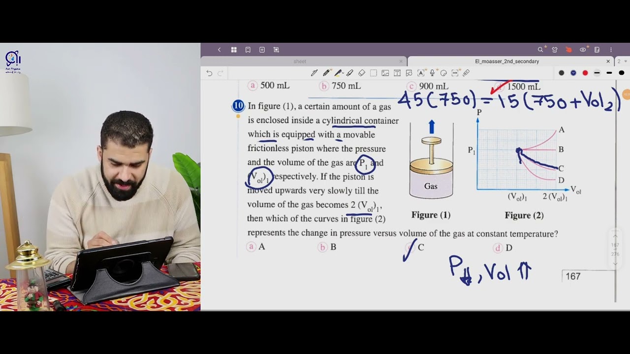 Physics- 2nd secondary- Homework Chapter 5 Lesson 1 “ Boyle’s law ...