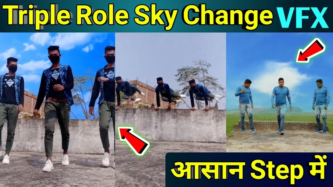 Triple Role Sky Change Tik Tok || Sky Changing with slowmo || Tiktok ...