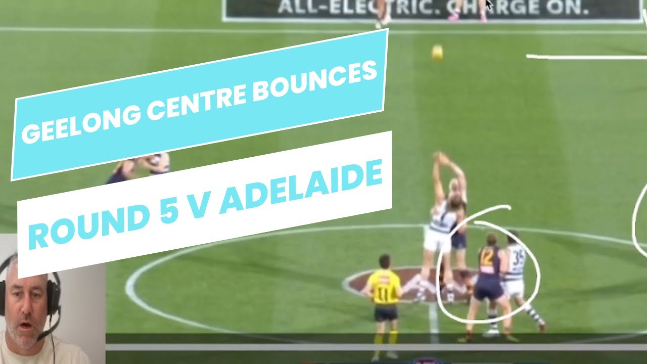 AFL: Geelong Centre Bounce v Adelaide Rd 5 - YouTube