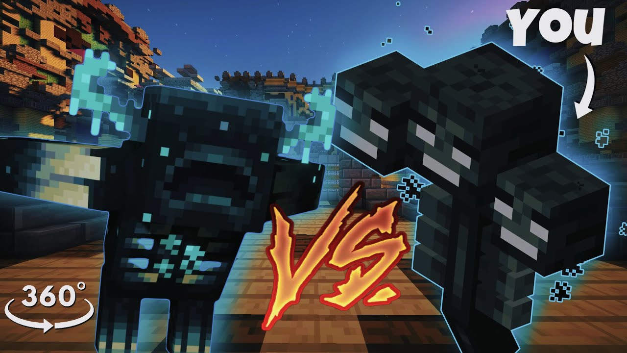 WARDEN vs WITHER! (360 Degree video) - YouTube