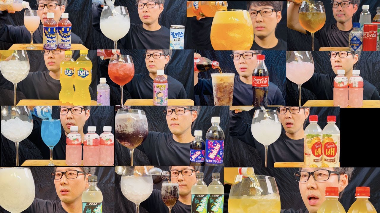 [ASMR] DRINKING SOUNDS COLLECTION CLEAN VERSION FAST DRINKING sounds of ...