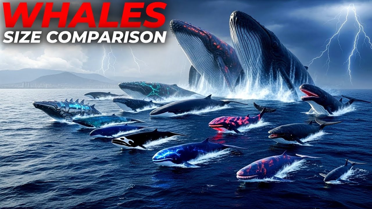 Monster Whales Size Comparison 3D | Aircraft Eater vs Sea Eater Whale ...