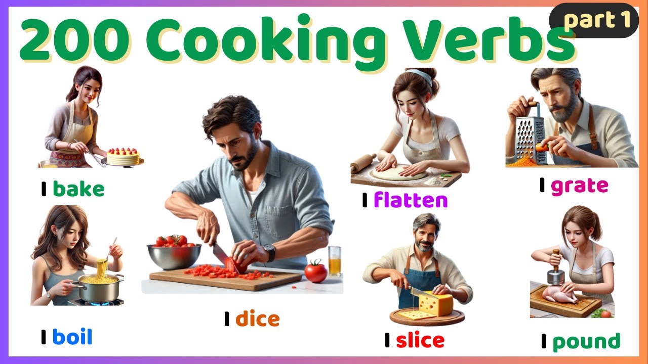 11 - Cooking Verbs With Pictures and Sentences – Part 1 - Learn ...