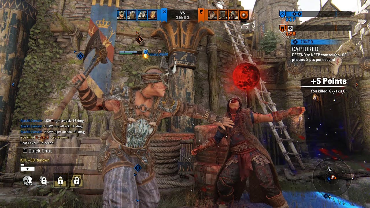 [For Honor] Multiplayer 4V4 Viking Hero -Berserker- double axe - YouTube