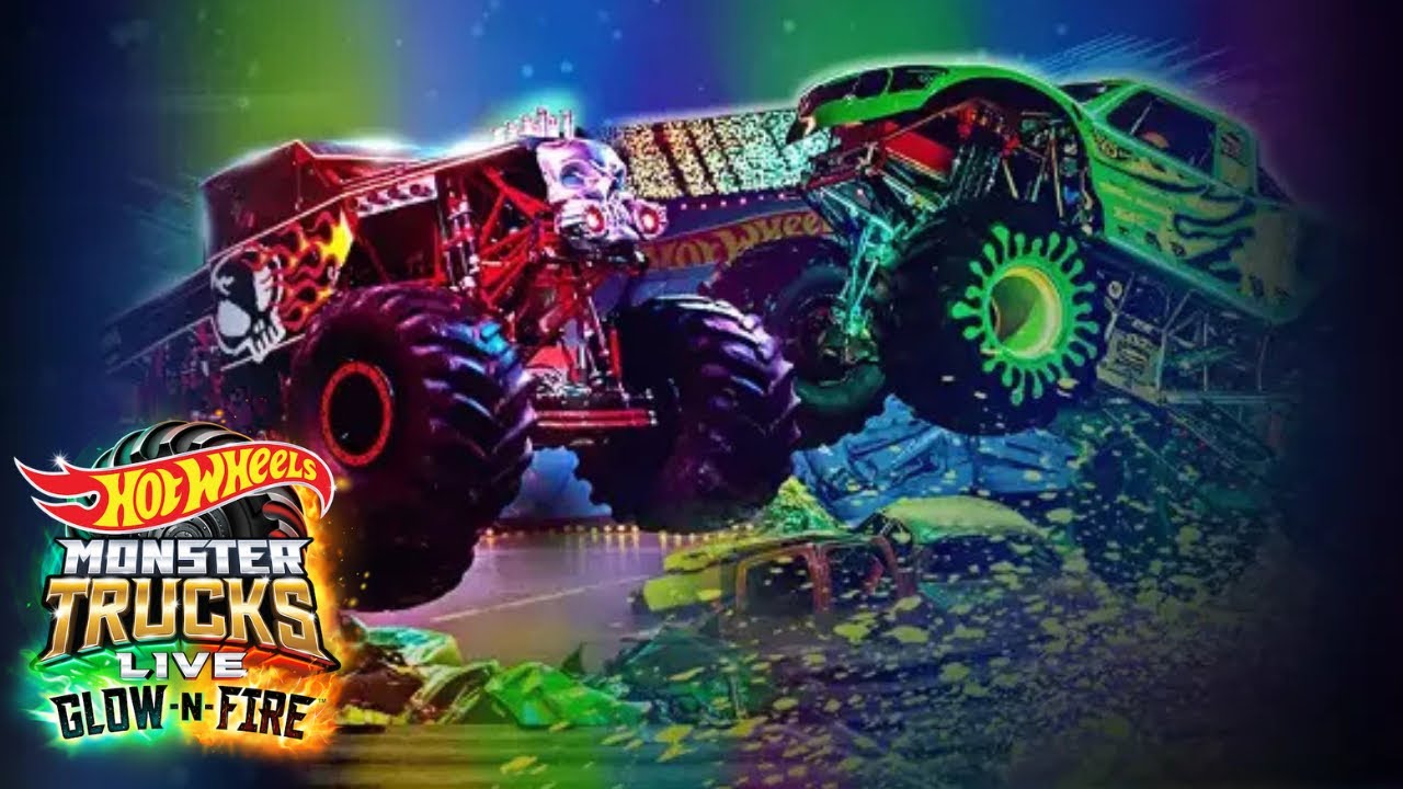 HOT WHEELS Monster Trucks Drivers Live Glow-N-Fire - M&S Arena ...