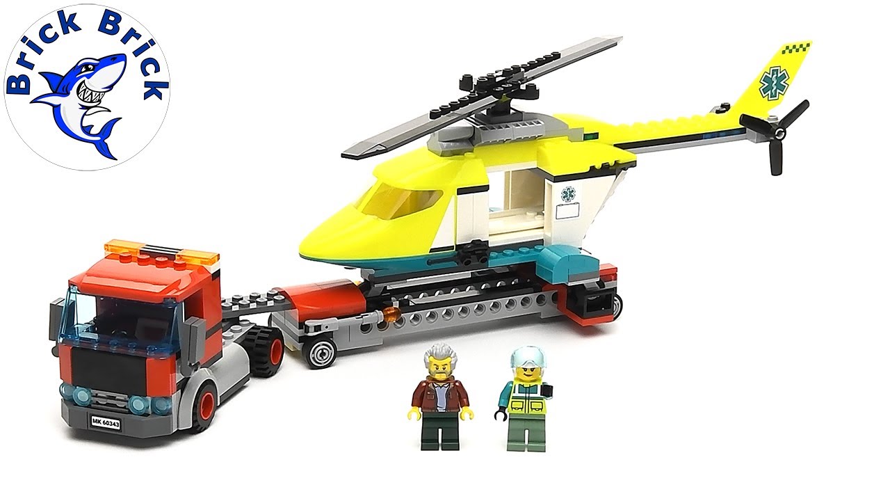 LEGO City 60343 Rescue Helicopter Transporter - Speed Build Review ...