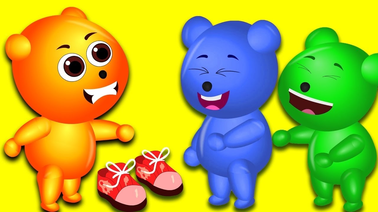 Mega Gummy bear baby crying in basketball set Daddy finger nursery for ...