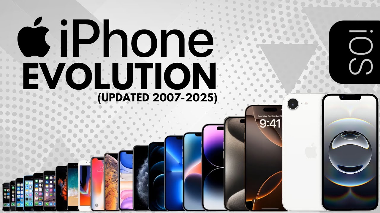 Evolution of Apple iPhone 2007-2025 - YouTube