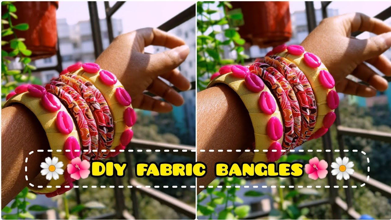 DIY Fabric Bangles||🌼🌺Falgun special Bangles||Bangles making tutorial #falgun #diy #craft - YouTube