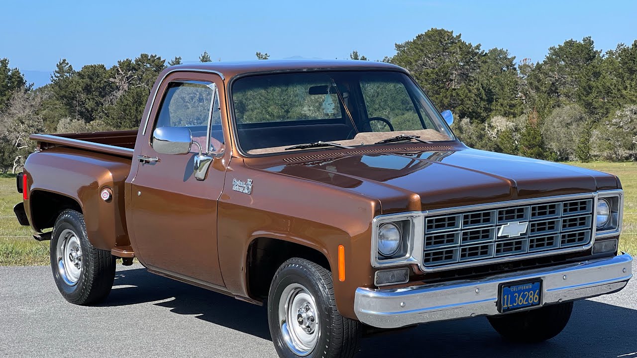 1977 Chevy C-10 Custom Deluxe Step-side Pickup AT DODI AUTO SALES - YouTube