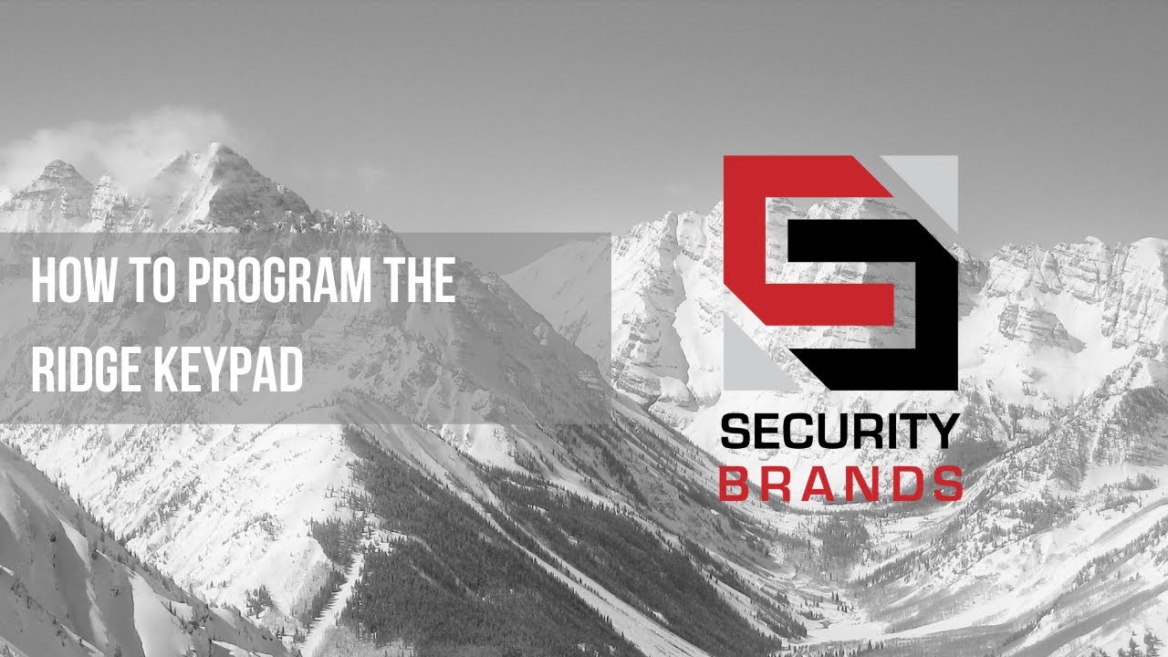 How to Program the Ridge Keypad - YouTube