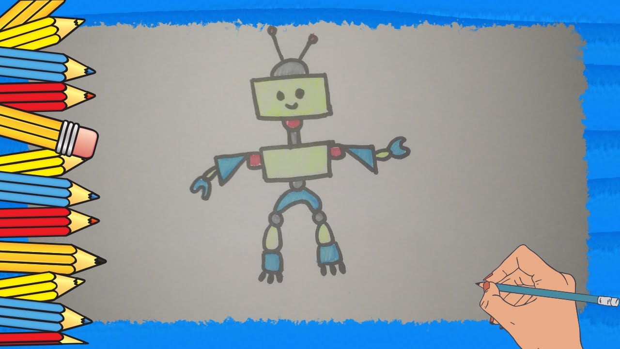 How to Draw a Robot 🤖 || cara menggambar Robot || Super Easy|| SVS Art ...