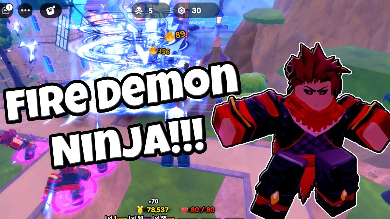 Fire Demon Ninja - Anime Defenders Roblox - YouTube