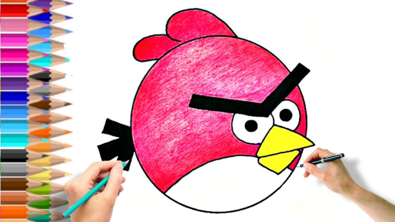 How to Draw a Angry Bird 😡🐦| Angry Bird Drawing | How To Draw Angry ...