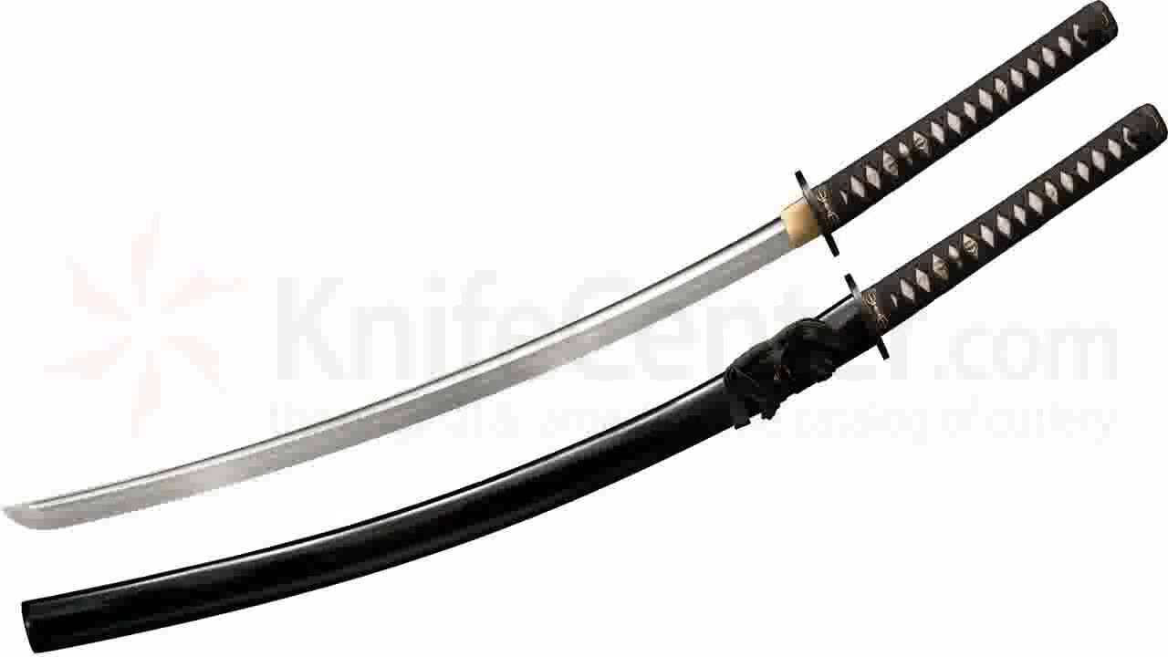 Cold Steel Katana Ray Skin Handle Wood Scabbard - YouTube