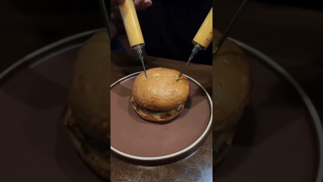 Cheese Injection Burger #shorts #streetfood #food #trending - YouTube