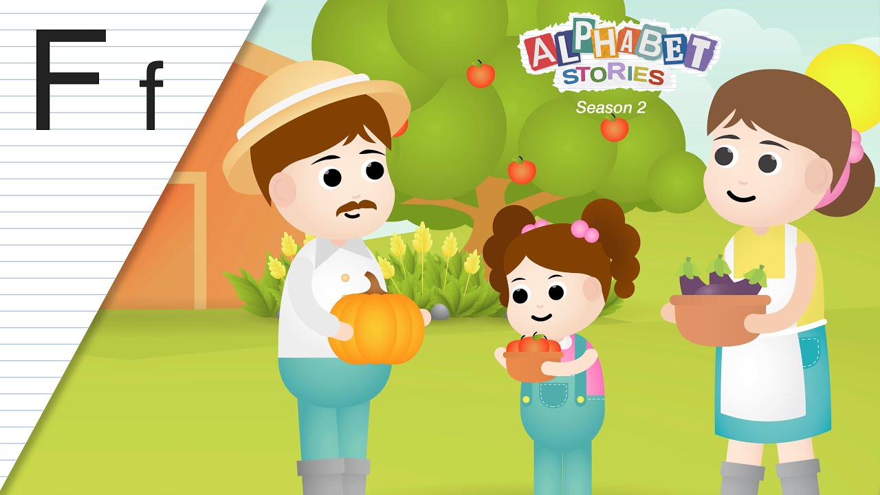 English Alphabet Stories 2 - This is the letter F - YouTube