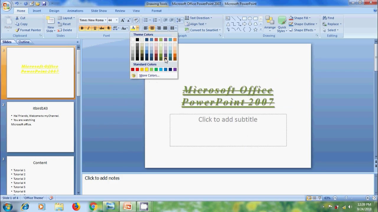 PowerPoint 2007 How To Format Text In PowerPoint YouTube PowerPoint 2007 How To Format Text In PowerPoint YouTube