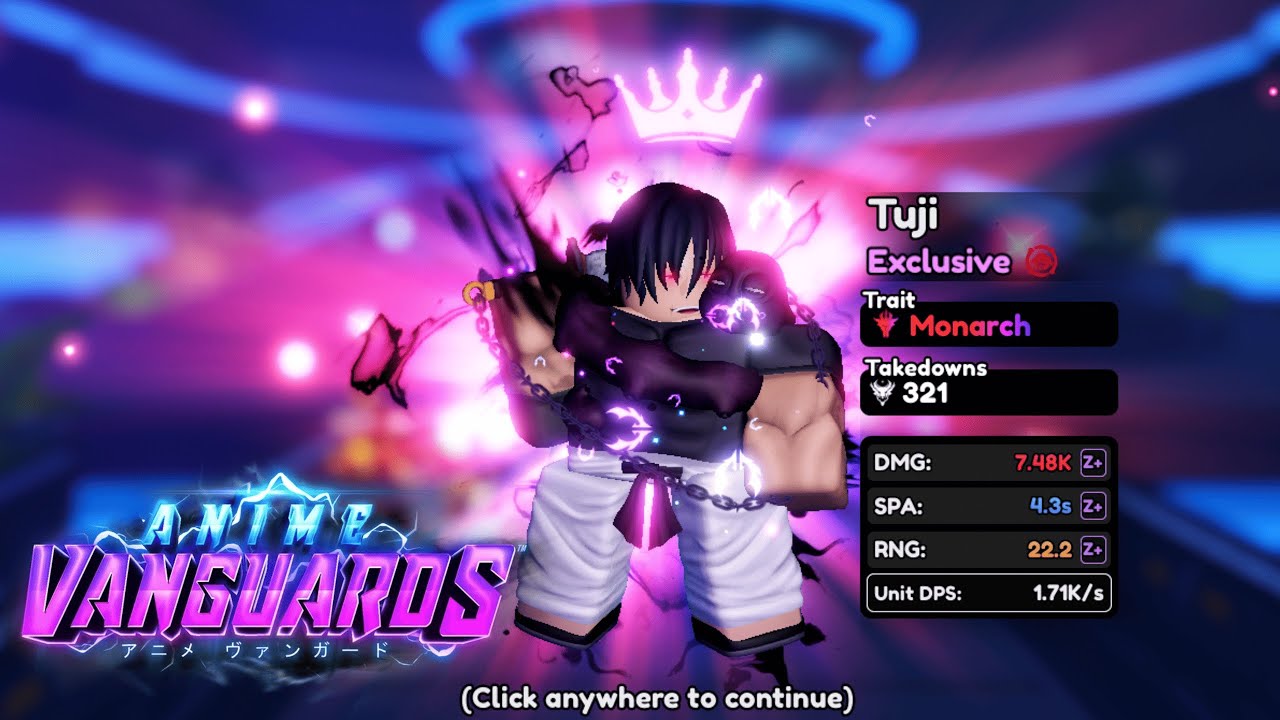 Max Level toji (Monarch) with Triple Z+ | Anime Vanguards - YouTube