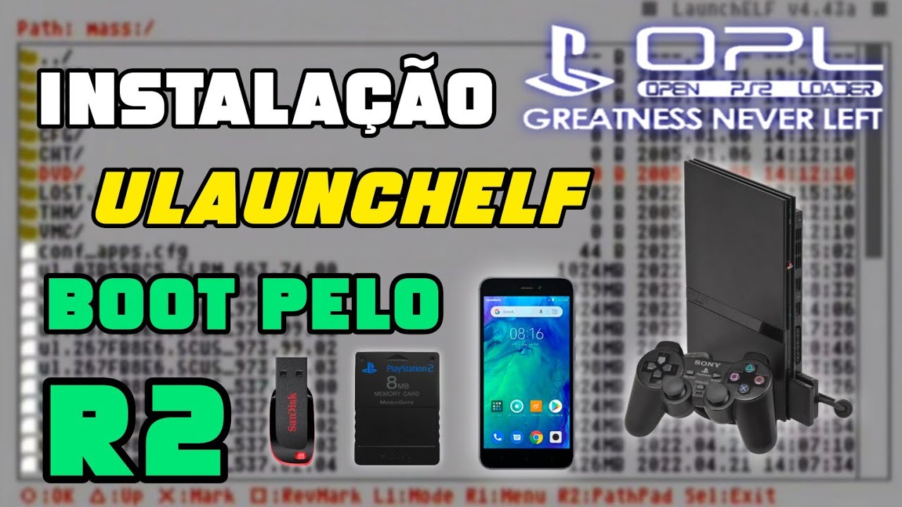 COMO INSTALAR ULAUNCHELF NO MEMORY CARD, PELO CELULAR - BOOT PELO R2 ...