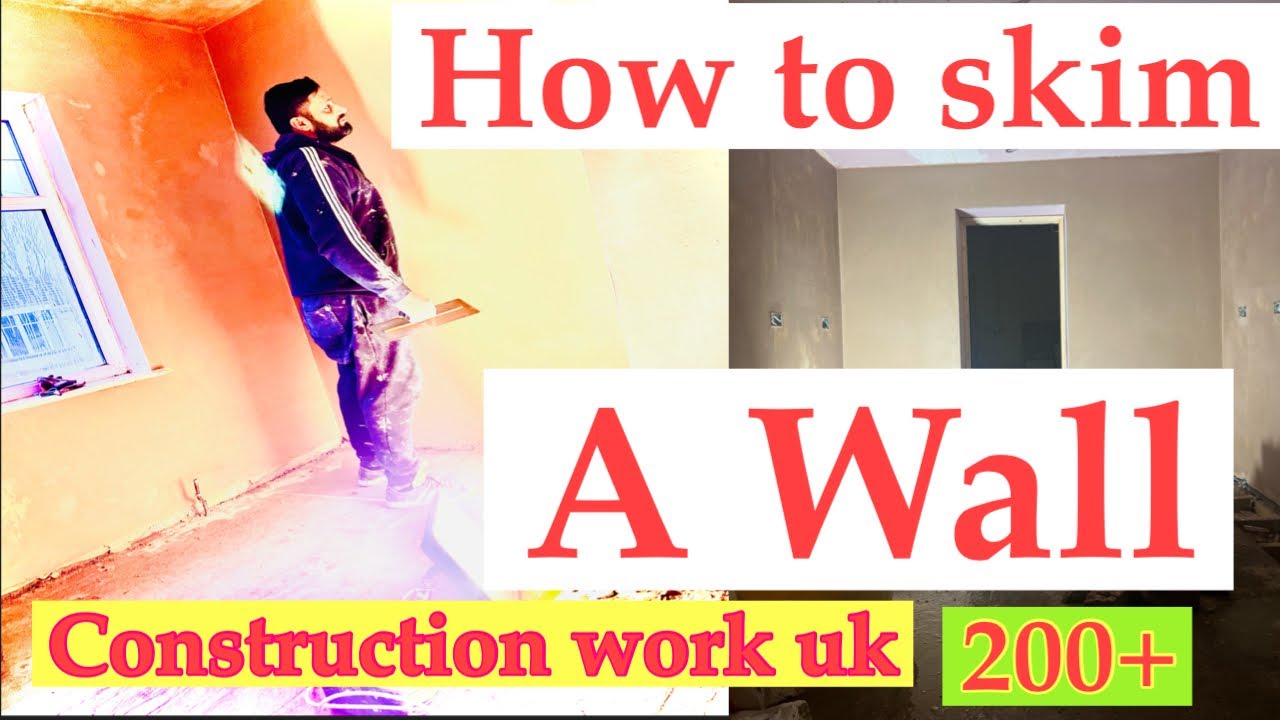 HOW TO SKIM A WALL IN UK 🇬🇧 2023 Construction 🦺 work #construction # ...