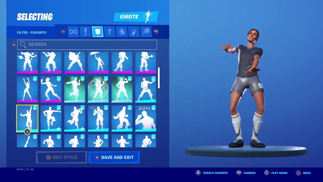 Fortnite Poised Playmaker With All Owned Emotes *UPDATED* Renegade ...