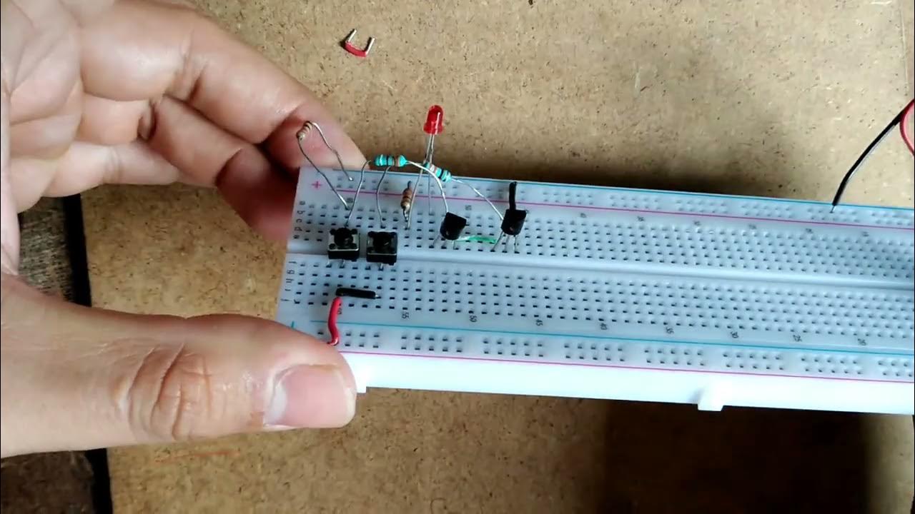 Compuertas lógicas con transistores AND y NAND - YouTube