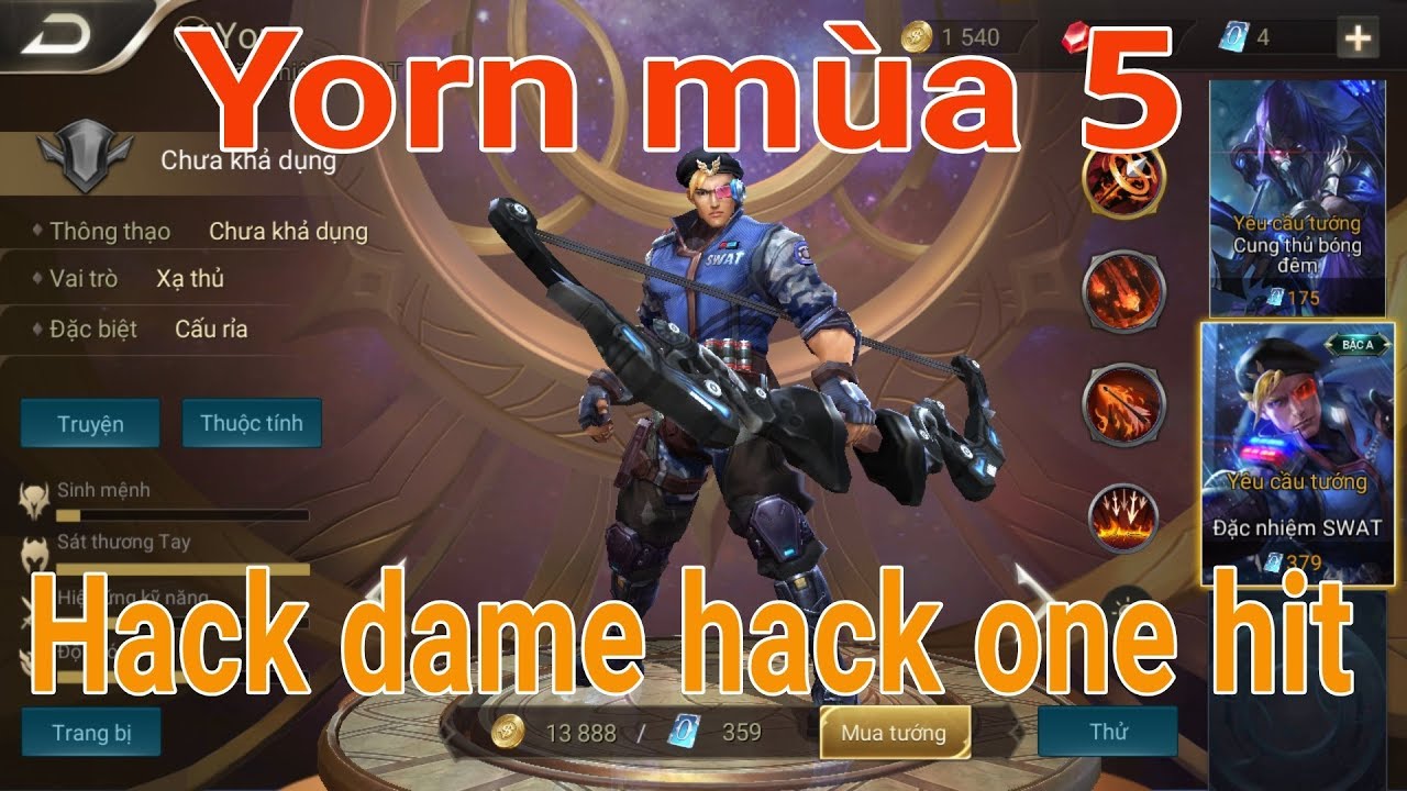 Hướng dẫn lên đồ Yorn hack dame, hack one hit thời đại xạ thủ | Liên ...