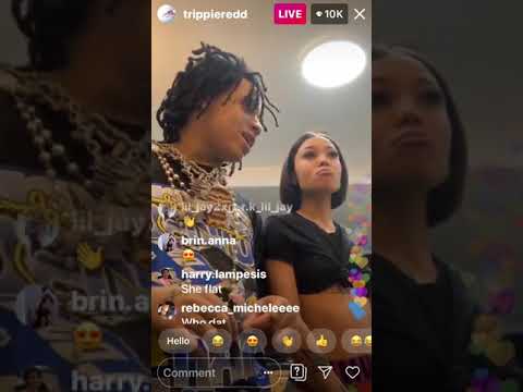 Trippie redd getting twerked on on ig live by new girlfriend🤪