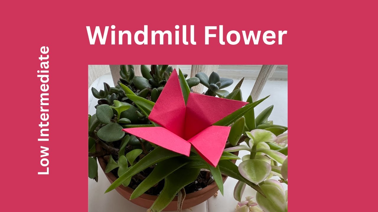 Origami Windmill Flower Tutorial - YouTube