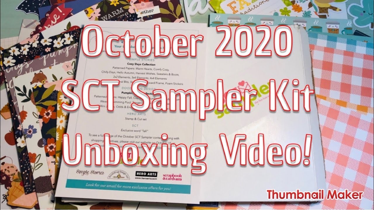 October 2020 SCT Sampler subscription kit Unboxing! Simple Stories ...